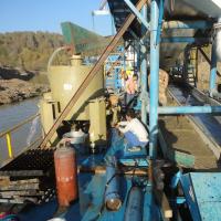 China Customized River Gold Chain Bucket Dredger With Agitation Chute for sale