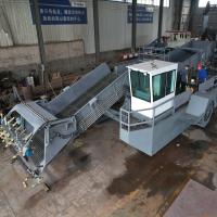 China Automatic Lake Weed Cutter Machine River Weed Cleaning Machine With Walking Style Paddle Wheel for sale
