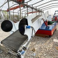 China 60kw Aquatic Weed Harvesting Water Hyacinth Harvester Machine Designed For Collection Depth Of 0-1m for sale