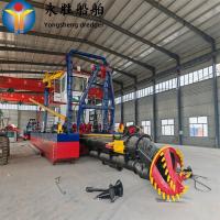 China Sand Cutter Suction Dredger Boat with Hydraulic Winch and Spud System for sale