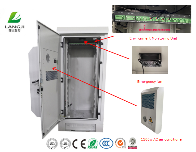 IP55 40U Outdoor Telecom Cabinet 0
