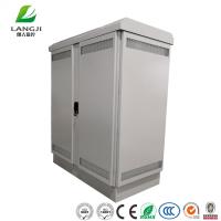 China Weatherproof Aluminum Outdoor Equipment Cabinet Double Bay for sale