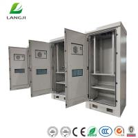 China 2100mm RAL 7035 Telecom Outdoor Cabinets Battery Storage Cabinet With Heat Exchanger for sale