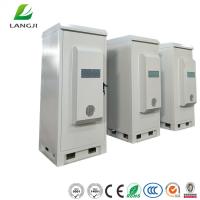 China 2100mm RAL 7035 Telecom Outdoor Cabinets Battery Storage Cabinet With Heat Exchanger for sale