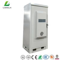 China 2100mm RAL 7035 Telecom Outdoor Cabinets Battery Storage Cabinet With Heat Exchanger for sale