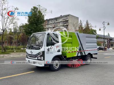 China Dongfeng 6cbm Stainless Steel 4-Brush Street Sweeper Truck Cummins 125HP for sale