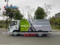 China Dongfeng 6cbm Stainless Steel 4-Brush Street Sweeper Truck Cummins 125HP for sale