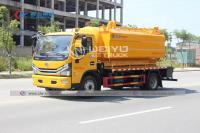 China Dongfeng 4x2 11cbm Vacuum Sewer Jetting Truck with Italy High Pressure Plunger Pump for sale