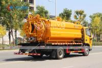 China Dongfeng 4x2 11cbm Vacuum Sewer Jetting Truck with Italy High Pressure Plunger Pump for sale