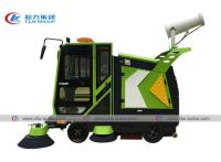 China Electric 4 Wheel 5 Brush Community Road Sweeper 1900mm Width 48V 100Ah with Fog Cannon for sale