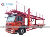 China FAW 4x2 6 Wheels RHD Car Hauler Truck 12000x2550x3900 mm 5-6 Units Cars Transporter for sale