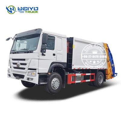 China Sinotruk HOWO 14cbm Garbage Compactor Truck Heavy Duty 190HP Euro4 Rear Loader for sale