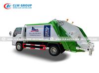 China ISUZU 4x2 5cbm Rear Loader Garbage Truck with Hydraulic System Euro5 for sale