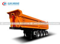 China 4 Axle U Shape Side Lifting Rear Tipping Dump Semi Trailer 30CBM 40 Ton 50 Ton for sale