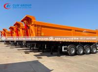 China 4 Axle U Shape Side Lifting Rear Tipping Dump Semi Trailer 30CBM 40 Ton 50 Ton for sale