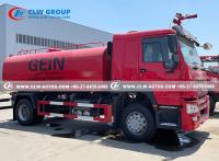 China HOWO 4x2 12000L Fire Sprinkler Water Bowser Truck High Pressure Pump 12ton Euro V for sale
