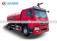 China HOWO 4x2 12000L Fire Sprinkler Water Bowser Truck High Pressure Pump 12ton Euro V for sale
