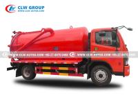 China Dongfeng 5000L Vacuum Pump Sewer Fecal Suction Truck 125hp Cummins for sale
