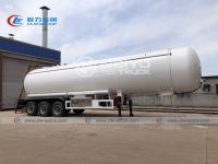 China 50cbm 25t LPG Gas Tank Semi Trailer Delivery Tank with Sunshelter ASME for sale