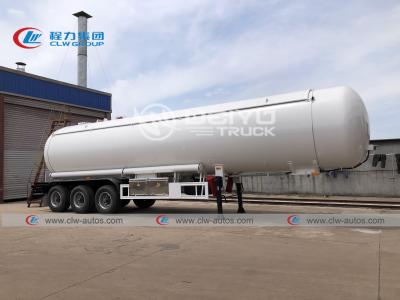 China 50cbm 25t LPG Gas Tank Semi Trailer Delivery Tank with Sunshelter ASME for sale