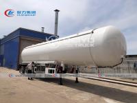 China 50cbm 25t LPG Gas Tank Semi Trailer Delivery Tank with Sunshelter ASME for sale