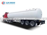 China 3 Axle 49600L LPG Tank Semi Trailer for Propane Transport 49.6CBM for sale