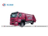 China Howo 12m3 12cbm HW70 PTO Rear Loader Garbage Compactor Truck Right Hand Drive 266HP for sale