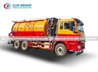 China Shacman 290hp 18CBM Vacuum Sewer Truck Wastewater Cleaning High Pressure 300L/min for sale