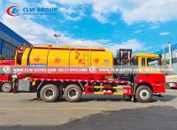China Shacman 290hp 18CBM Vacuum Sewer Truck Wastewater Cleaning High Pressure 300L/min for sale