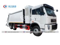 China FAW 6x4 20cbm Garbage Compactor Truck Right Hand Drive with Crew Compartment for sale