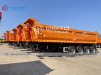 China Jost 4 Axle Rear Tipping Dump Truck Trailer 50t 60tons Mine Sand Stone Gravel Loading for sale