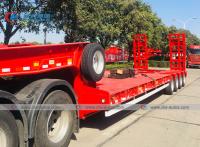 China 4 Lines 8 Axles Gooseneck Hydraulic Extendable Low Bed Semi Trailer 150 Tons 160T for sale