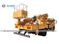 China Dongfeng 32m Telescopic Boom Bucket Hydraulic Aerial Platform Truck 200kg for sale