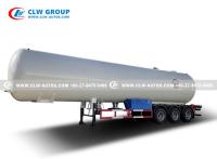 China LPG 3 Axle Tank Semi Trailer 50CBM 25 Ton Propane Transport Long Distance for sale