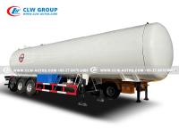 China LPG 3 Axle Tank Semi Trailer 50CBM 25 Ton Propane Transport Long Distance for sale