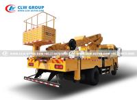 China 32m Telescopic Boom Platform Hydraulic Manlift Aerial Work Truck 200kg Load 360 Rotation for sale