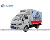 China Dongfeng 6cbm Refrigerated Mini Truck Cold Room Van Freezer Food Transport Box Truck for sale