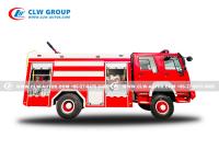 China HOWO 4x4 Fire Brigade Truck 4000-6000L Water Foam High Pressure Sprinkler for sale
