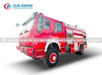 China HOWO 4x4 Fire Brigade Truck 4000-6000L Water Foam High Pressure Sprinkler for sale
