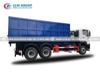 China 22m3 Hook Lift Bin Garbage Truck 6x4 Roll Off Open Top Container 16tons Capacity for sale