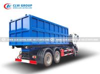 China 22m3 Hook Lift Bin Garbage Truck 6x4 Roll Off Open Top Container 16tons Capacity for sale