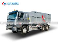 China SINOTRUK HOWO 336HP Right Hand Drive 6x4 Hook Lift Garbage Truck 20cbm for sale