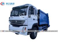 China Sinotruk Homan 12cbm Garbage Compactor Truck 220hp RHD Sanitation Truck for sale
