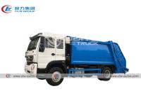 China Sinotruk Homan 12cbm Garbage Compactor Truck 220hp RHD Sanitation Truck for sale