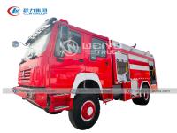 China HOWO 4x4 290hp Fire Rescue Truck with 4000L Water Tank and High Pressure Pump for sale