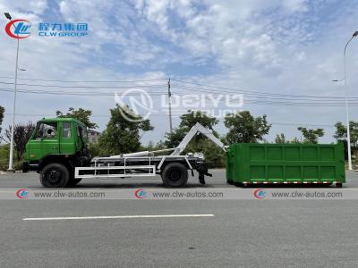 China Dongfeng 12cbm 12m3 Garbage Transfer Truck Waste Hydraulic Hooklift Equipment 190HP for sale