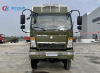 China HOWO 4x4 AWD Thermo King Refrigerator Box Truck 10 Tons 130HP for Meat Transport for sale