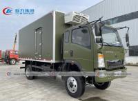 China HOWO 4x4 AWD Thermo King Refrigerator Box Truck 10 Tons 130HP for Meat Transport for sale