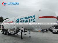 China 25 Ton 3 Axle LPG Semi Trailer Propane Haulage Tanker 54000 Liters for sale