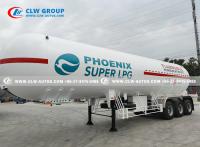 China 25 Ton 3 Axle LPG Semi Trailer Propane Haulage Tanker 54000 Liters for sale